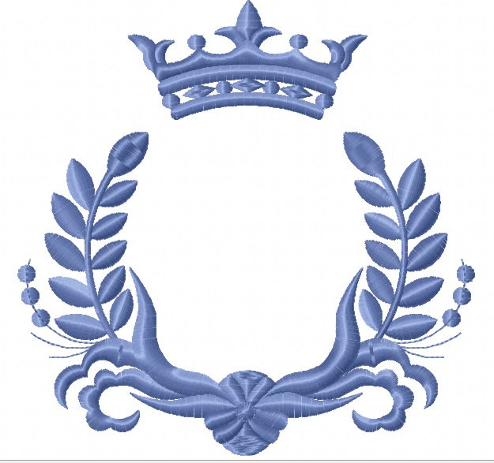 Crown and Frame / Monogram Frame Embroidery Design - Etsy