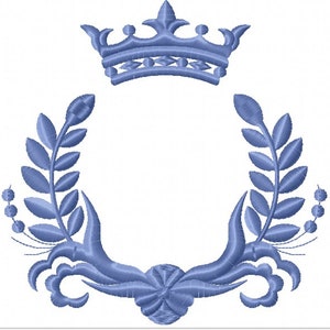 Crown and Frame / Monogram Frame Embroidery Design - Etsy