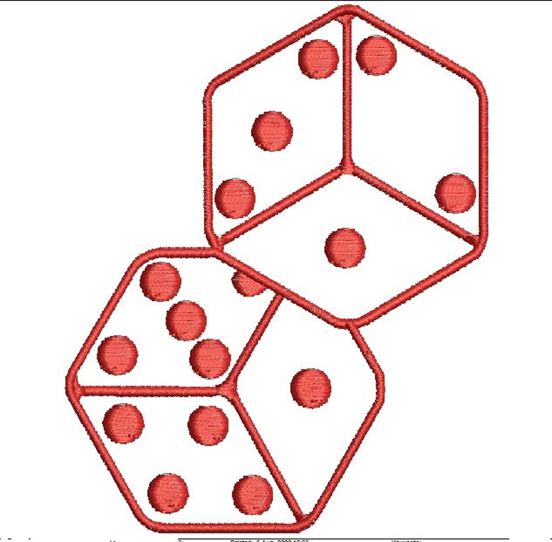 Dice Machine Embroidery Design Digital File - Etsy