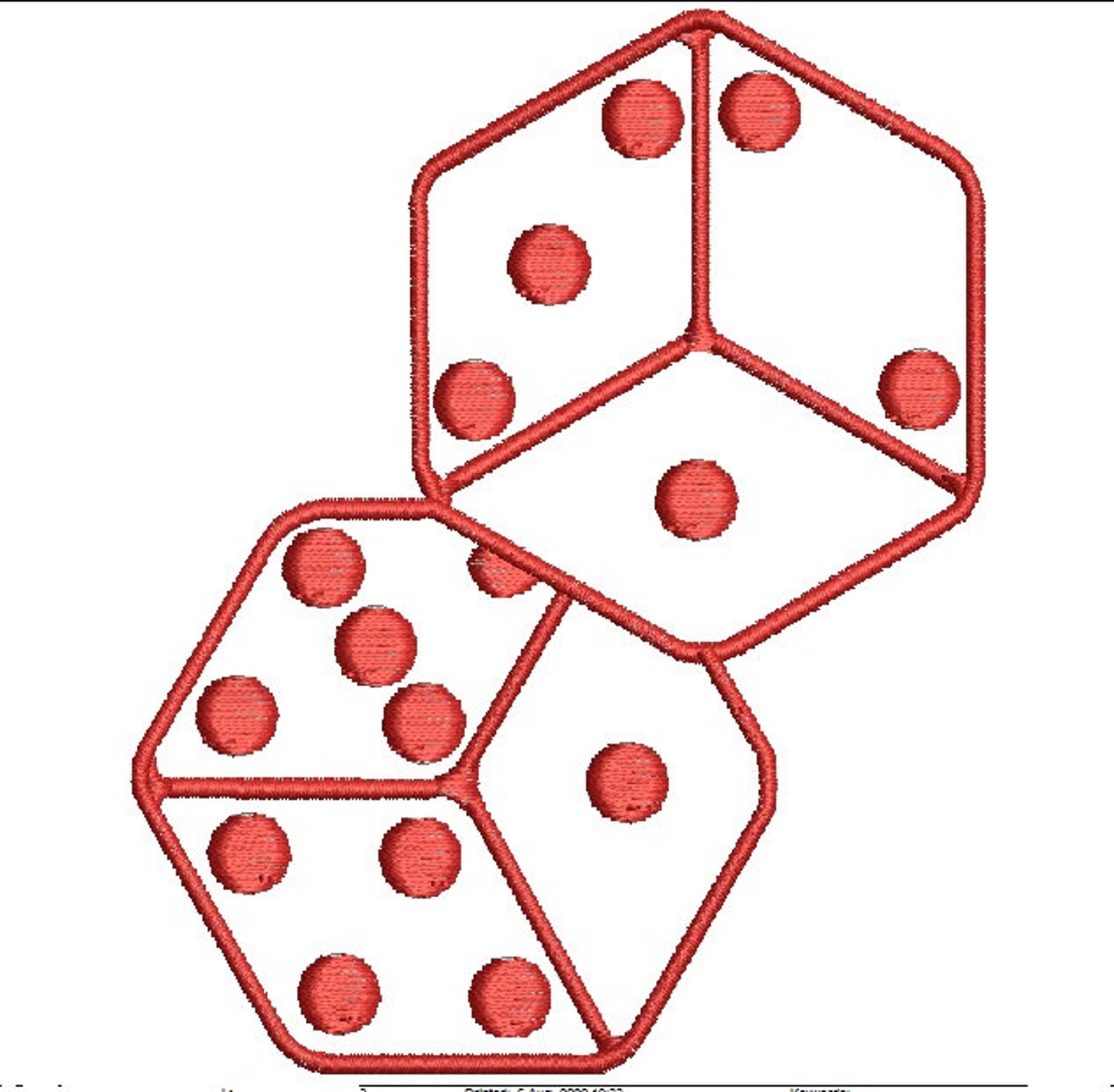 Dice machine Embroidery Design digital file | Etsy