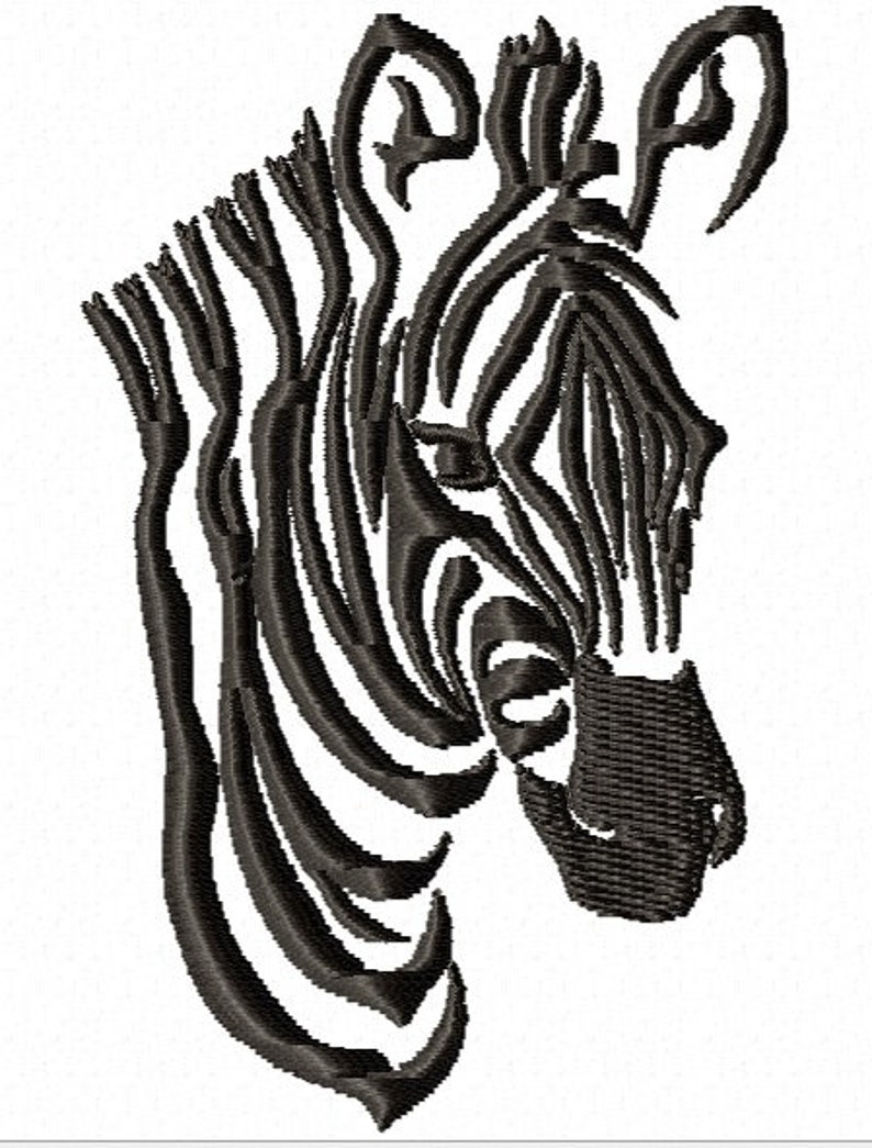 Zebra Face Machine Embroidery Designs Instantly Download - Etsy