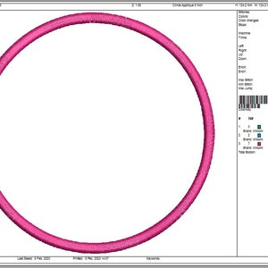 Circle Applique patch Circle Machine Embroidery Machine Embroidery ...