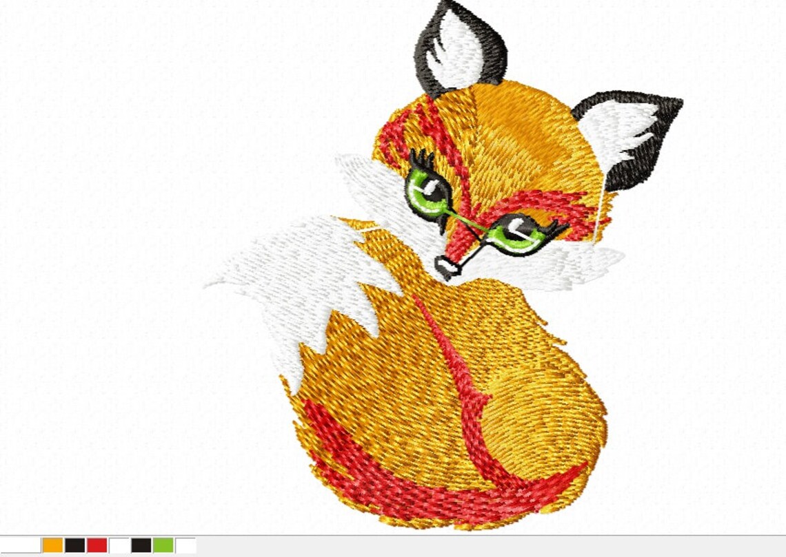 Fox Machine Embroidery Design - Etsy