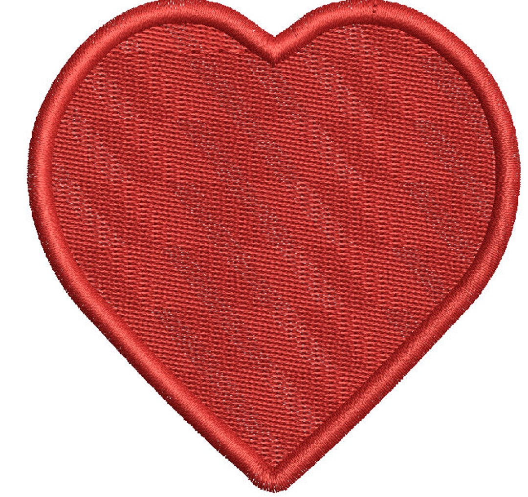 Red Heart Patch Machine Embroidery Designs, Instantly Download - Etsy