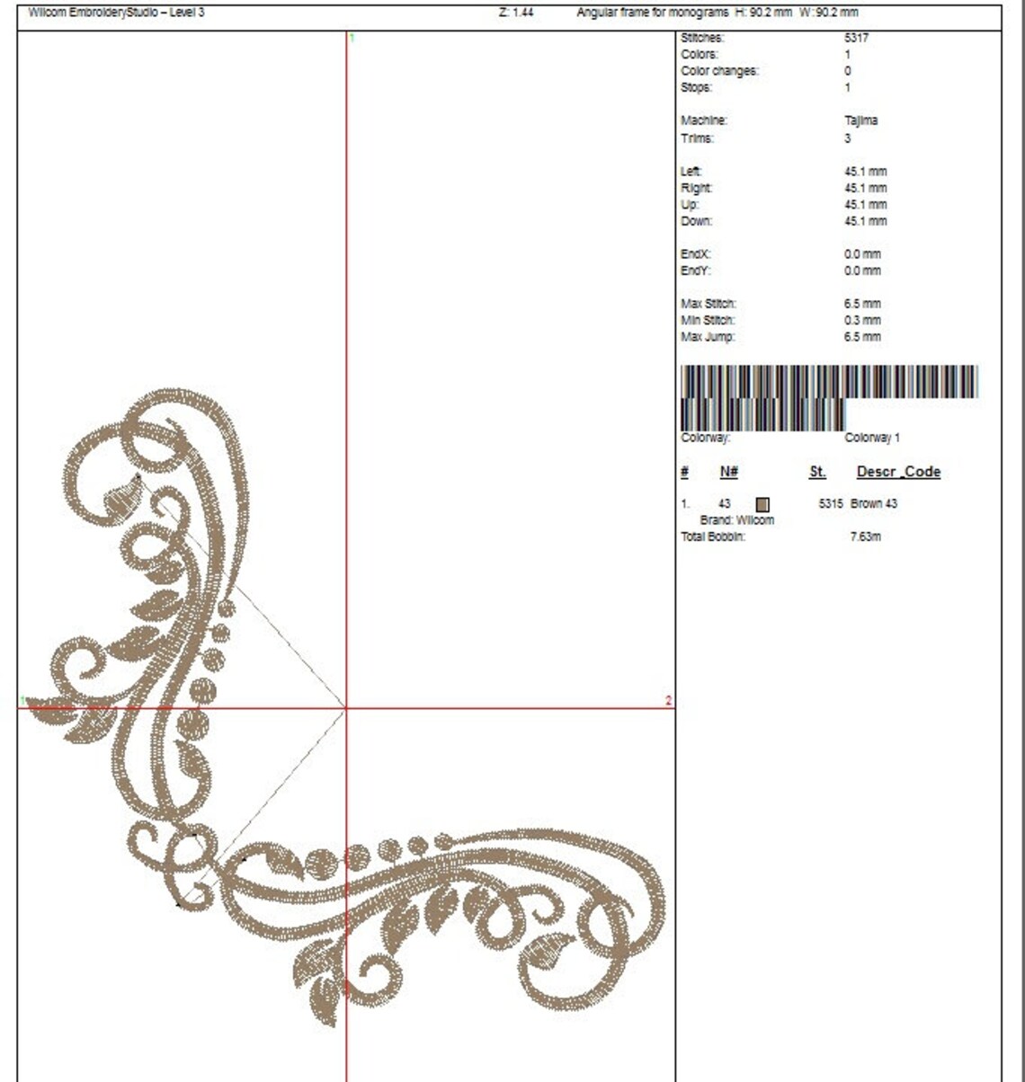 Angular Frame for Monograms 5 Sizes Machine Embroidery | Etsy