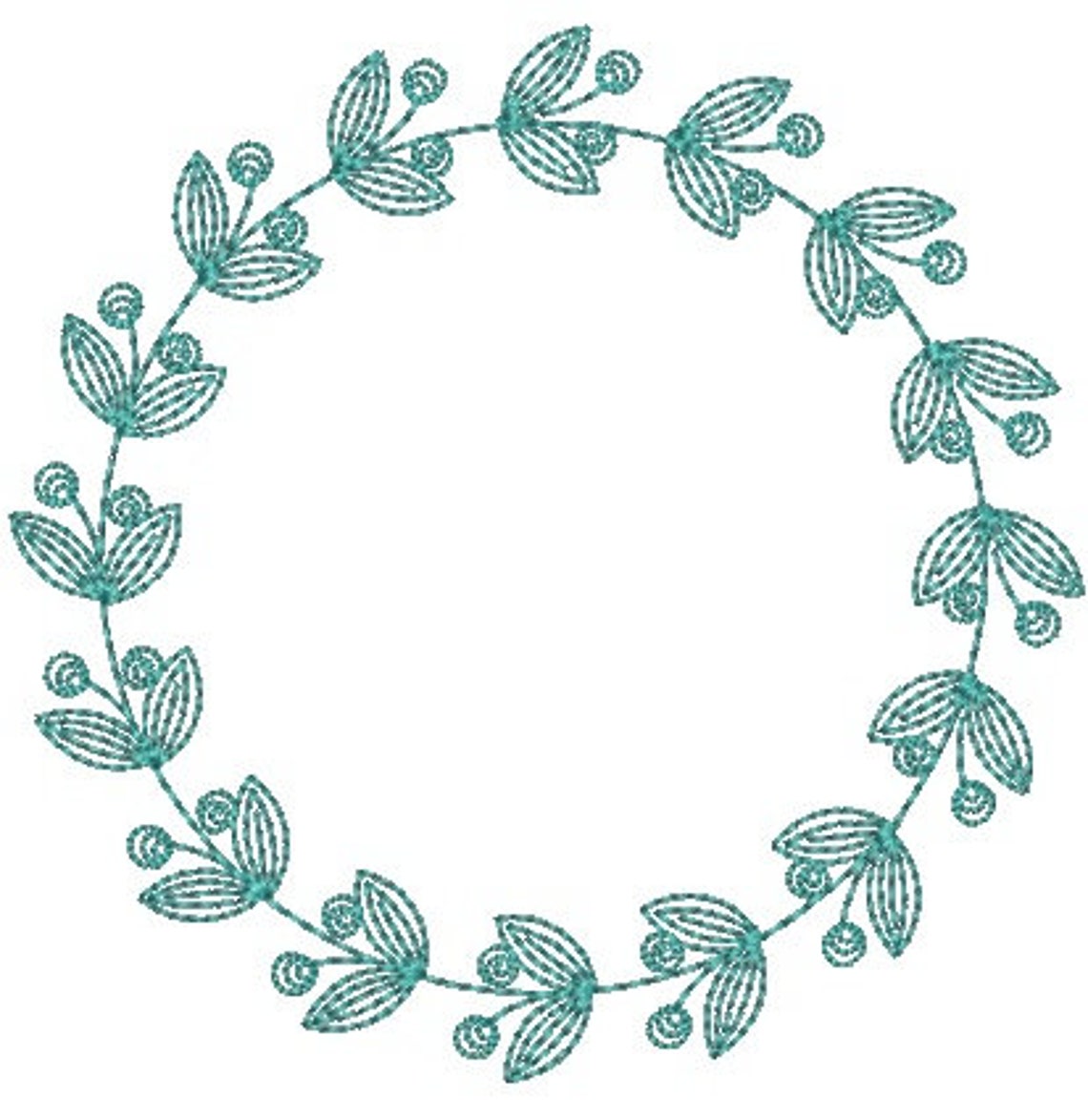 Rustic Flower Set Circle Corner Border Monogram Frame | Etsy