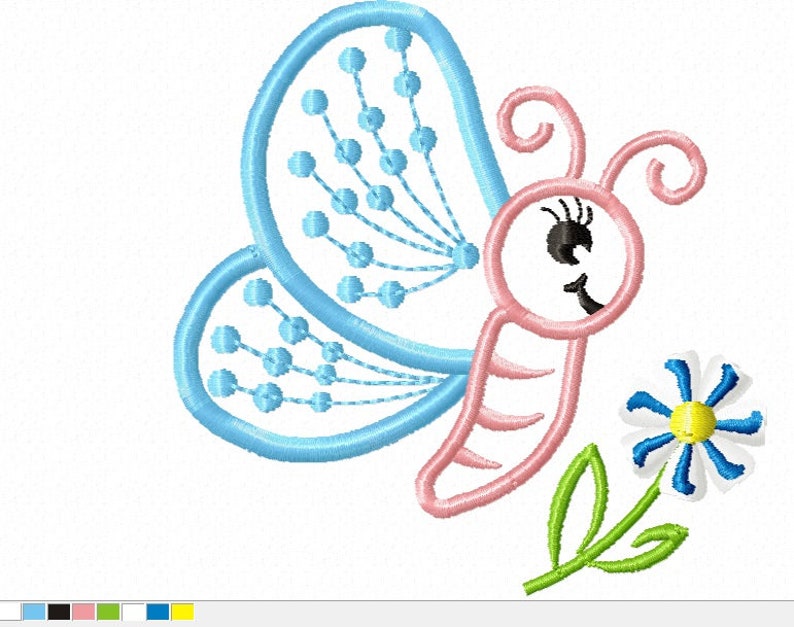 Butterfly Simple Design Butterfly Embroidery Design - Etsy