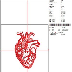 Realistic Heart Machine Embroidery Designs, Instantly Download - Etsy