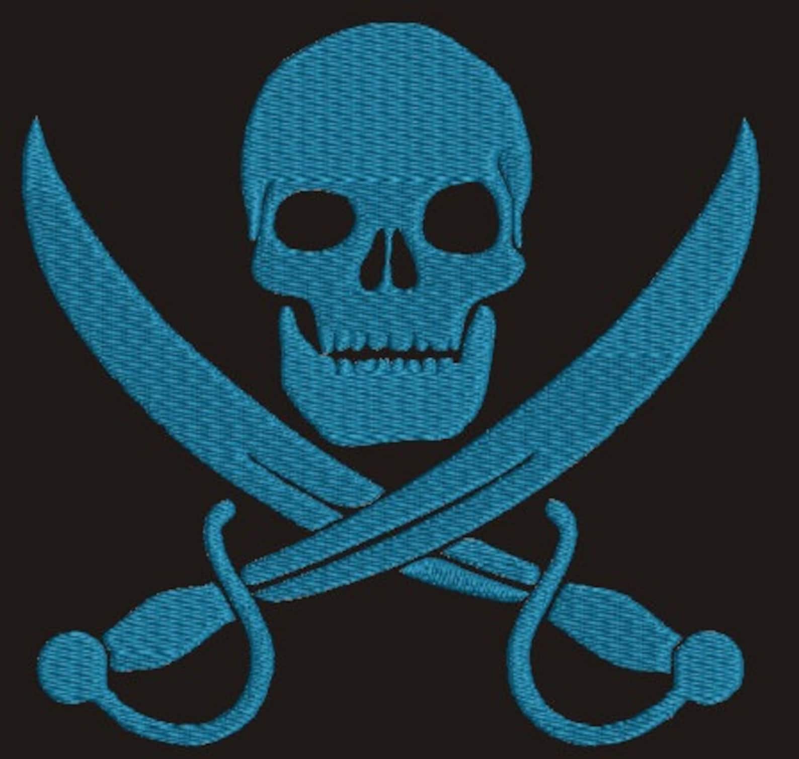 Skull Jolly Roger Machine Embroidery Designs Instantly - Etsy