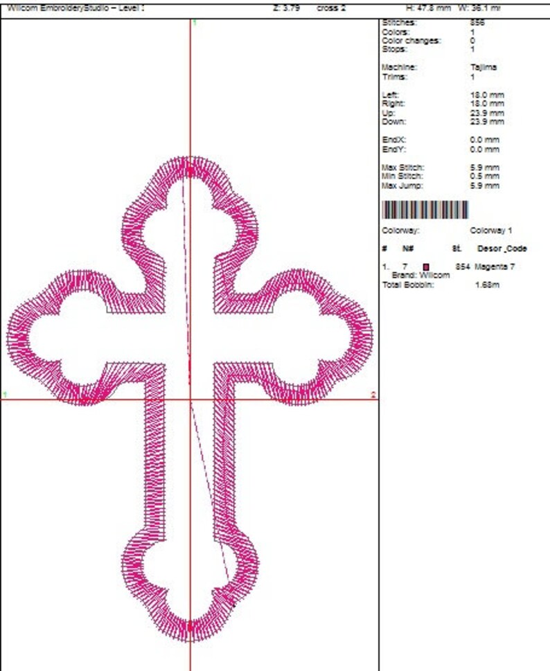 Cross Embroidery Design. Easter Cross Embroidery Design. - Etsy