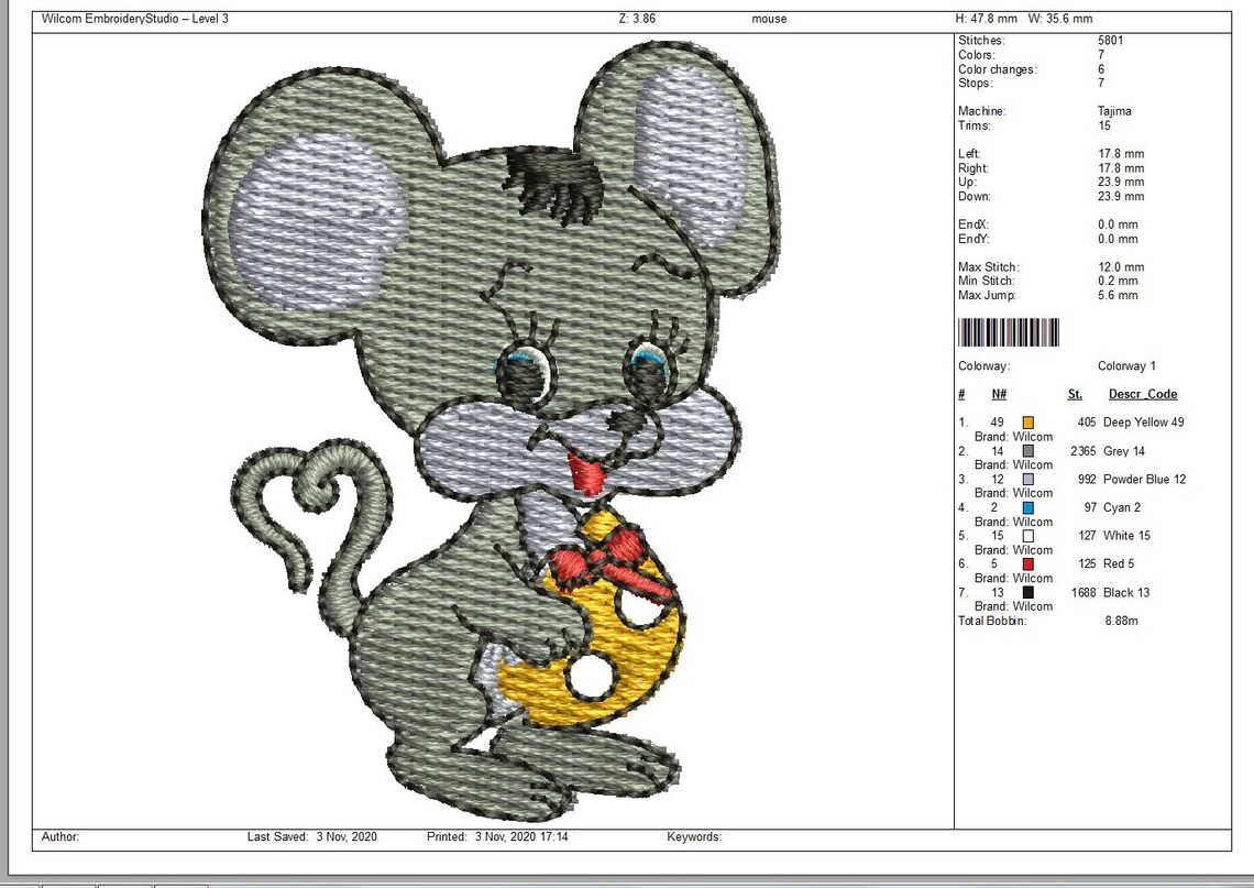Mouse Embroidery Design Machine Embroidery Designs Instantly - Etsy