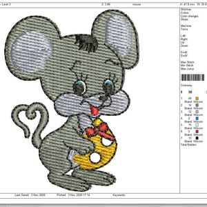 Mouse Embroidery Design Machine Embroidery Designs, Instantly Download ...
