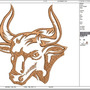 Bull Machine Embroidery Design, Instantly Download - Etsy