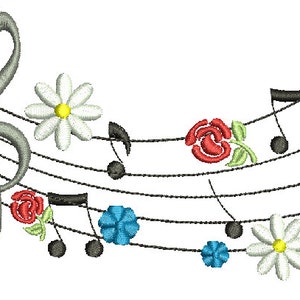 Musical Notes Music Notes Machine Embroidery Designs - Etsy