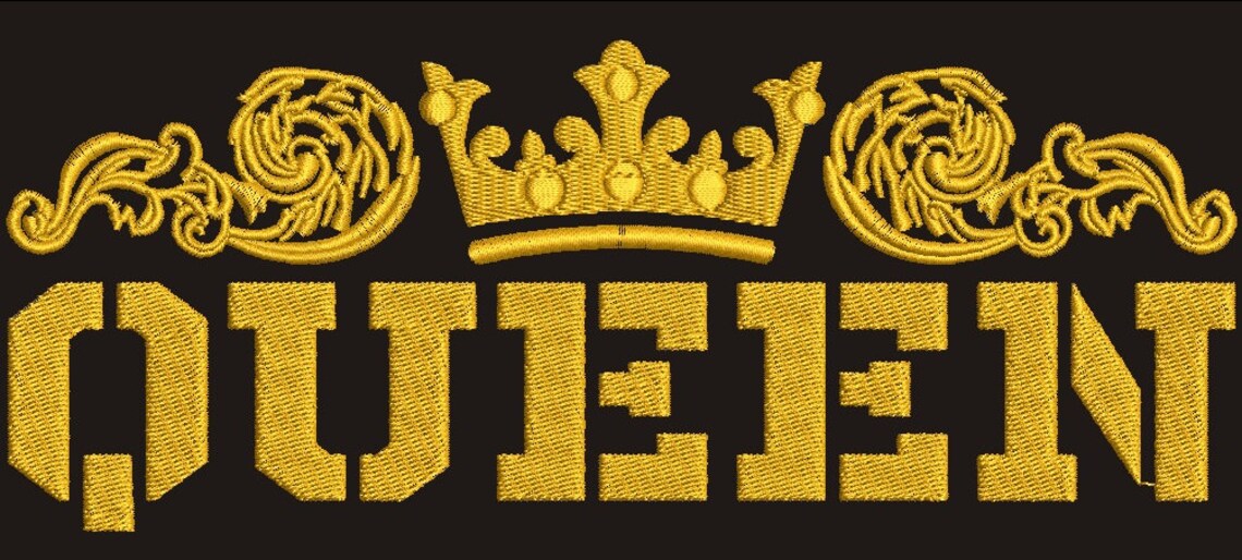 Queen Machine Embroidery Design Instantly Download - Etsy
