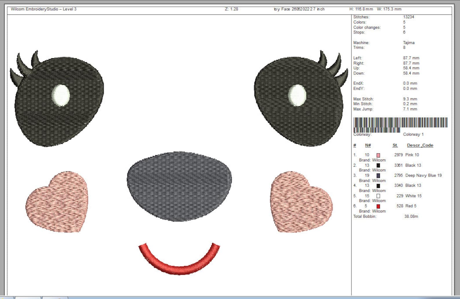 Face Machine Embroidery Designs Instantly Download - Etsy