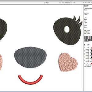 Face Machine Embroidery Designs, Instantly Download - Etsy