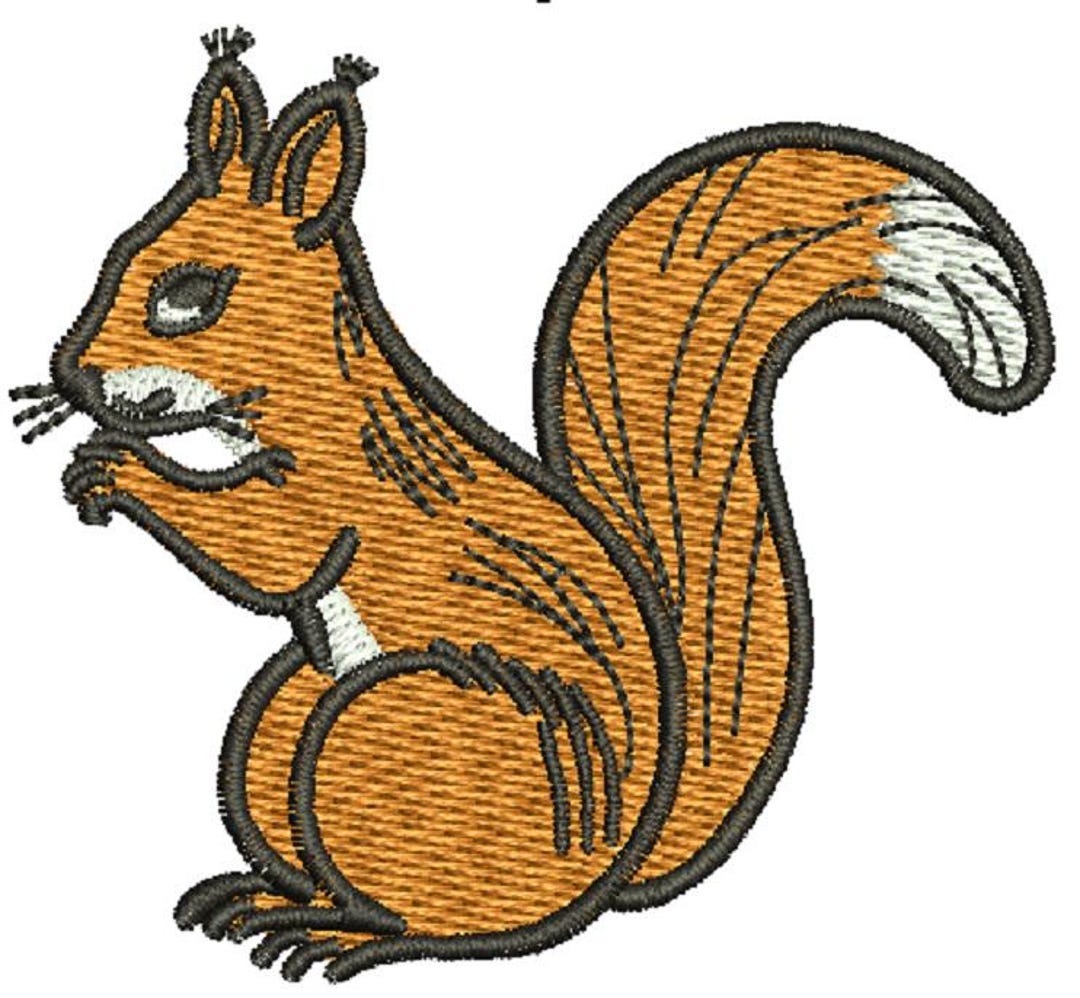 Squirrel Machine Embroidery Design, Instantly Download Cap Size ...