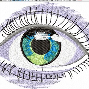 Realistic Eye / Dolls Eyes Machine Embroidery Design, Instant Download ...
