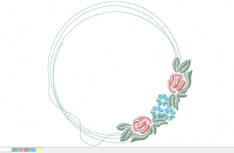 Floral Monogram Wreath Wedding Rustic Flower Circle / Monogram | Etsy