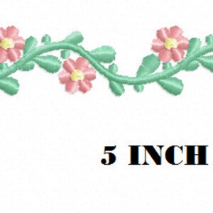 Flower Border Machine Embroidery Design - Etsy