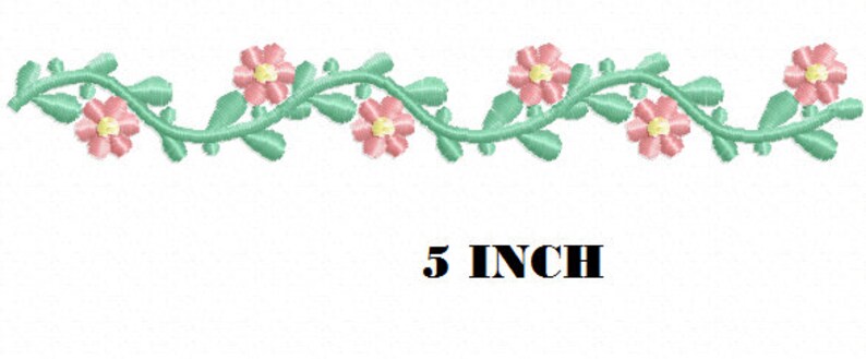 Flower Border Machine Embroidery Design - Etsy