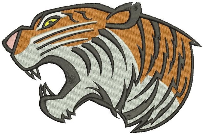 Tiger Head Embroidery Design Machine Embroidery Design - Etsy