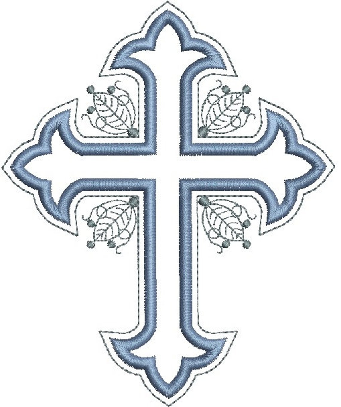 Applique Embroidery Design Elegant Cross&motifs Lines / - Etsy