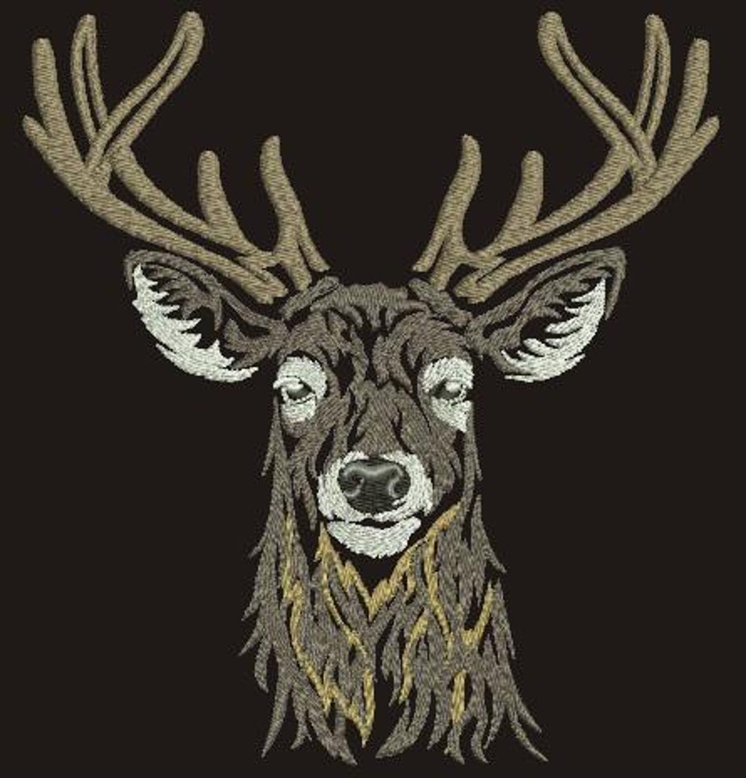 Whitetail Buck Deer Machine Embroidery Design - Etsy