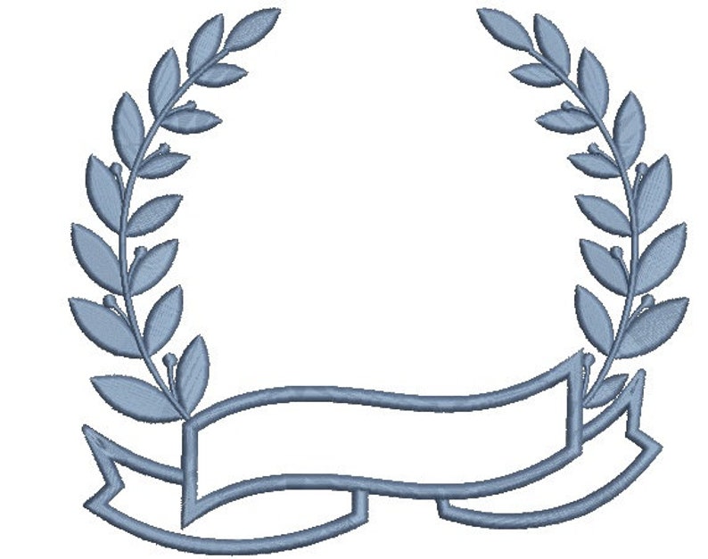 Laurel Wreath for Monogram and Banner for Inscription / | Etsy