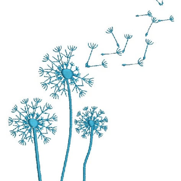 Dandelion Embroidery - Etsy