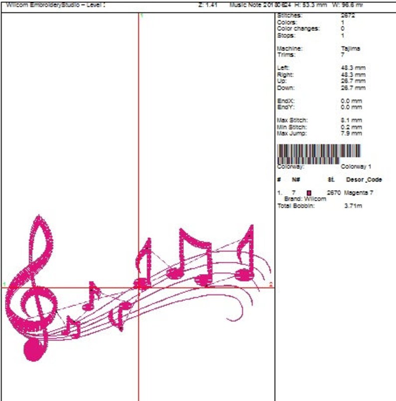Musical notes music notes Machine Embroidery Designs | Etsy