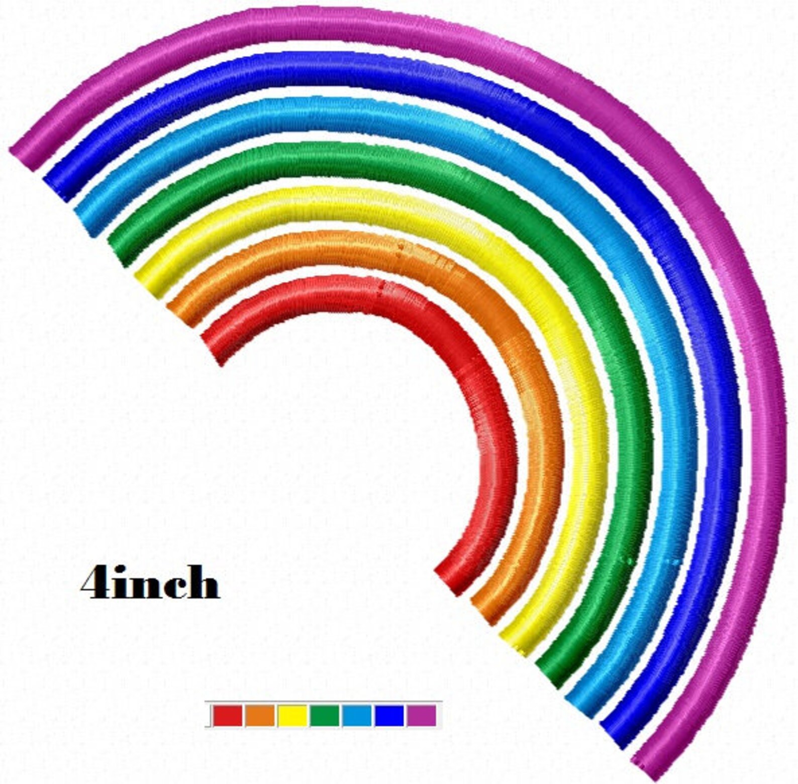 Colorful Rainbow Machine Embroidery Designs Instantly - Etsy
