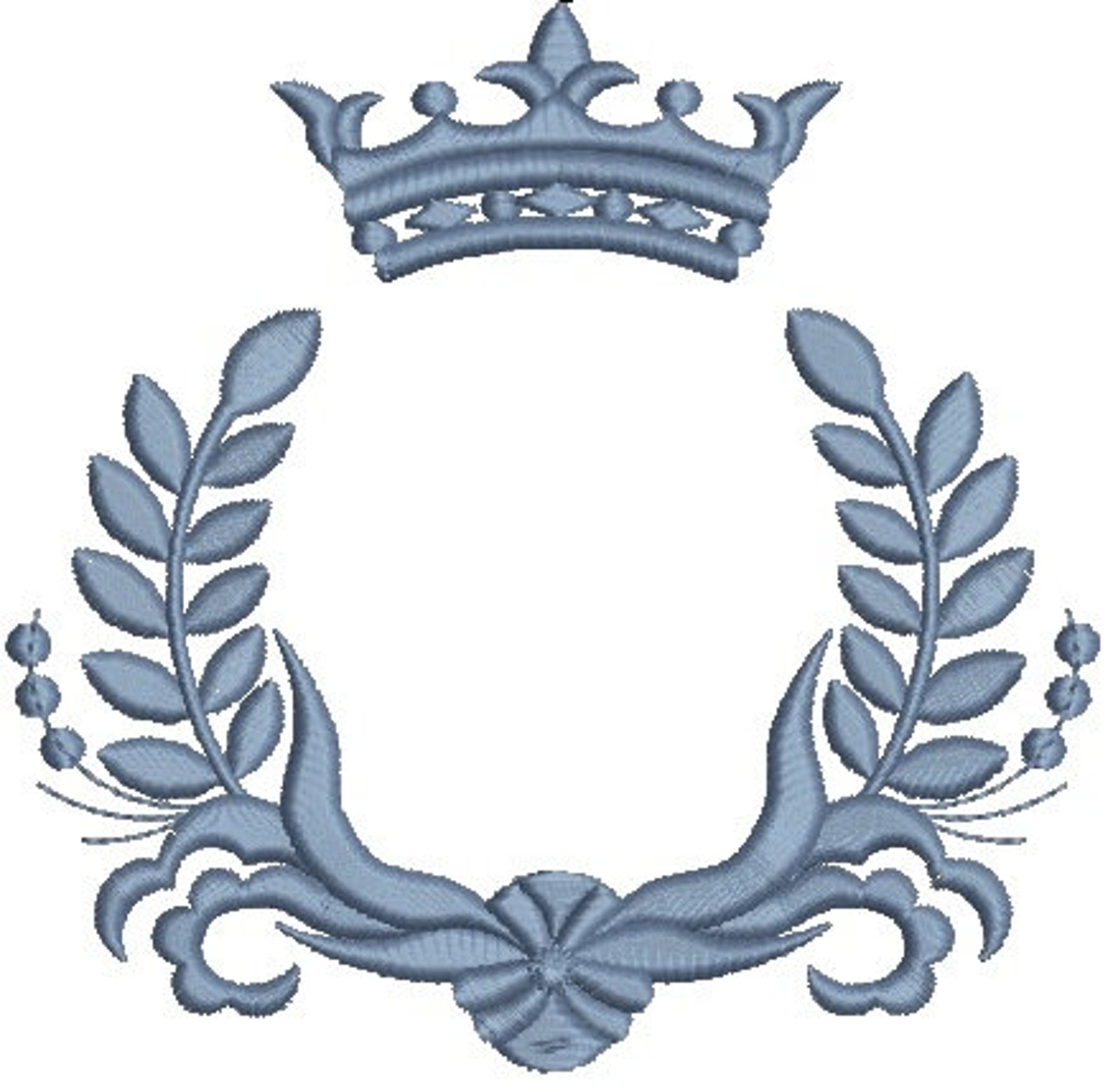 Crown and Frame / Monogram Frame Embroidery Design - Etsy