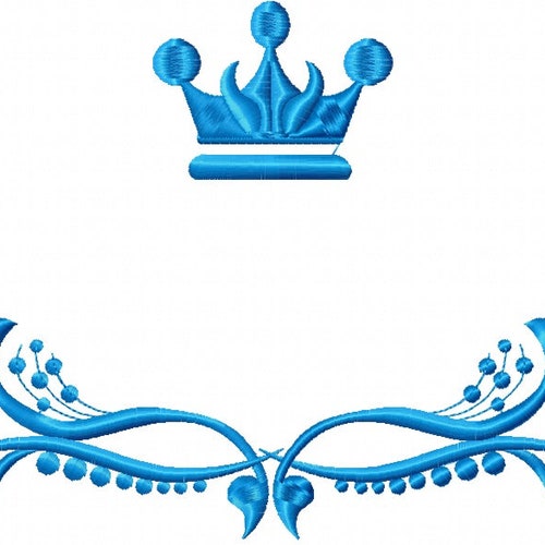 Crown and Frame / Monogram Frame Embroidery Design - Etsy