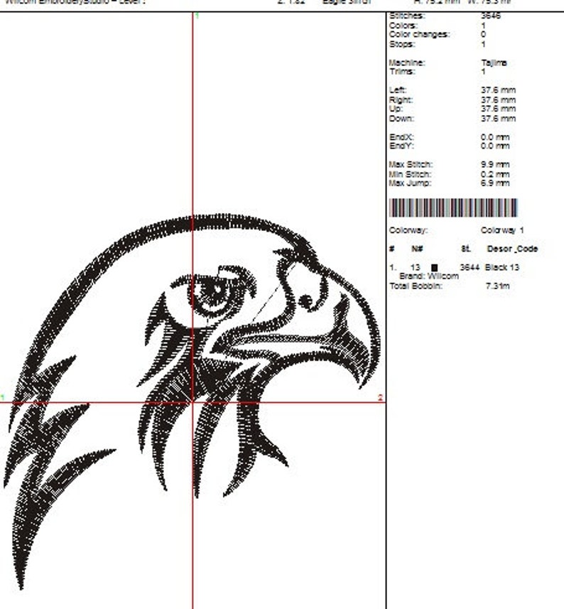 Eagle Embroidery Machine Embroidery Design Instant Download | Etsy