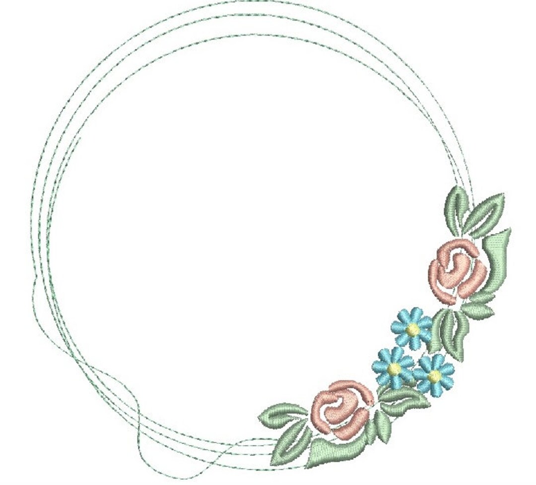 Floral Monogram Wreath Wedding Rustic Flower Circle / Monogram Frame ...