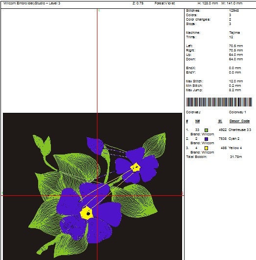 Forest Violet Machine Embroidery Design | Etsy