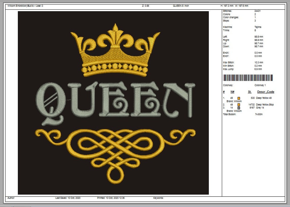 Queen Machine Embroidery Designs Instantly Download | Etsy