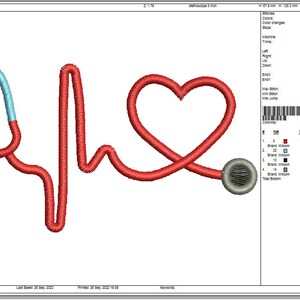 Stethoscope Monogram Frame Machine Embroidery Design Medical Pattern ...