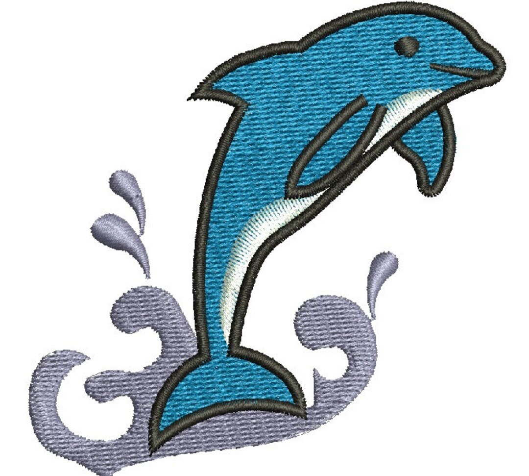 Dolphin Machine Embroidery Designs, Instantly Download - Etsy