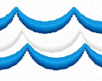 Wave Border Embroidery Design. Machine Embroidery. Decor Borders. Frame ...