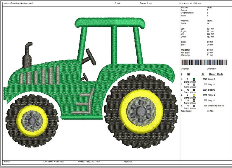 Tractor Machine Embroidery Design Instantly Download - Etsy