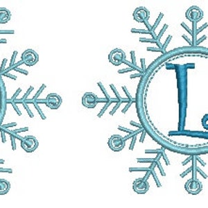 Snowflake Font / Monogram Alphabet Machine Embroidery Design / 26 ...