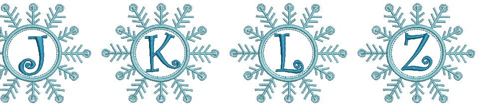 Snowflake Font / Monogram Alphabet Machine Embroidery Design / - Etsy