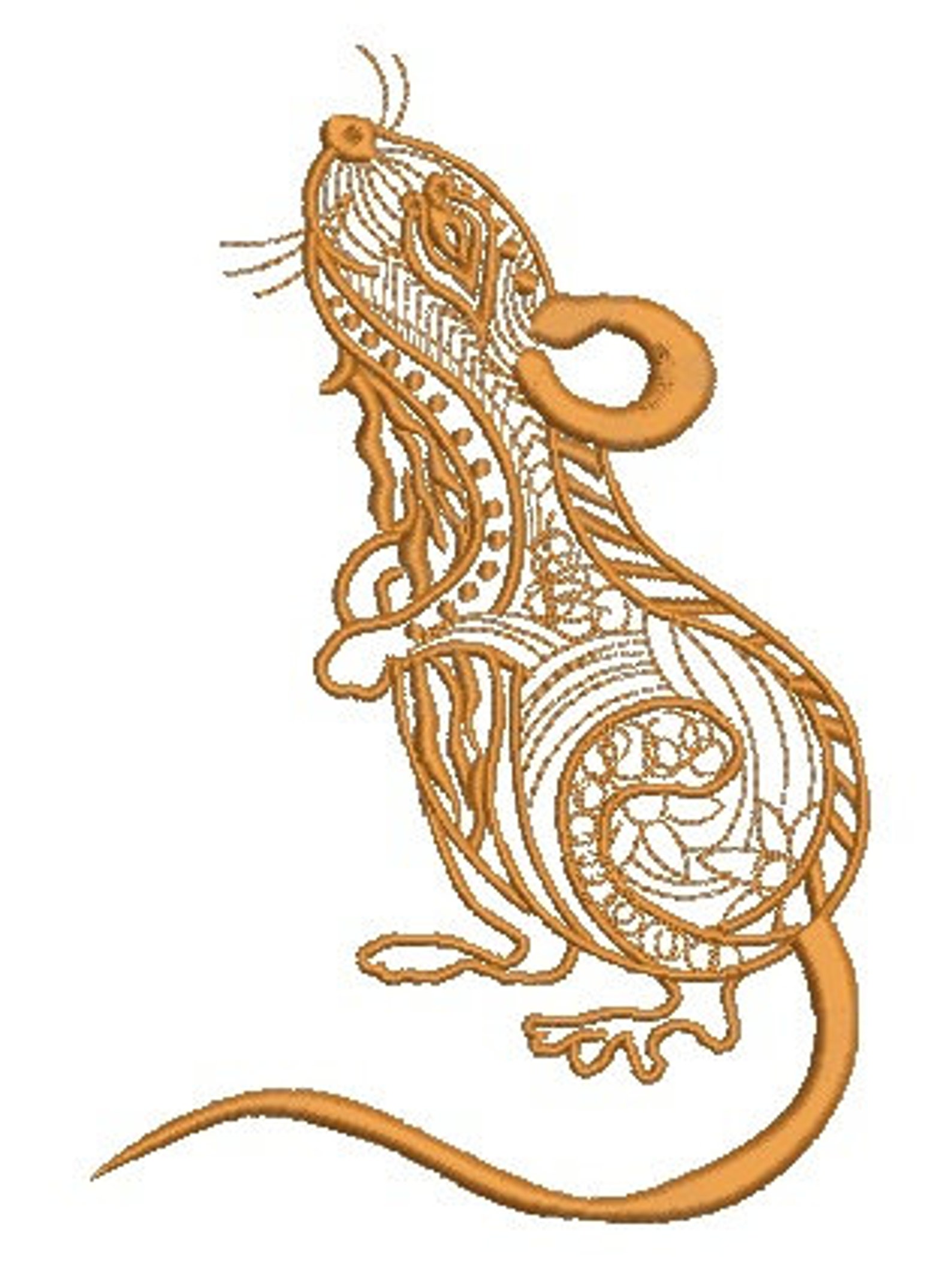 Rat China Horoscope Machine Embroidery Designs Instantly - Etsy