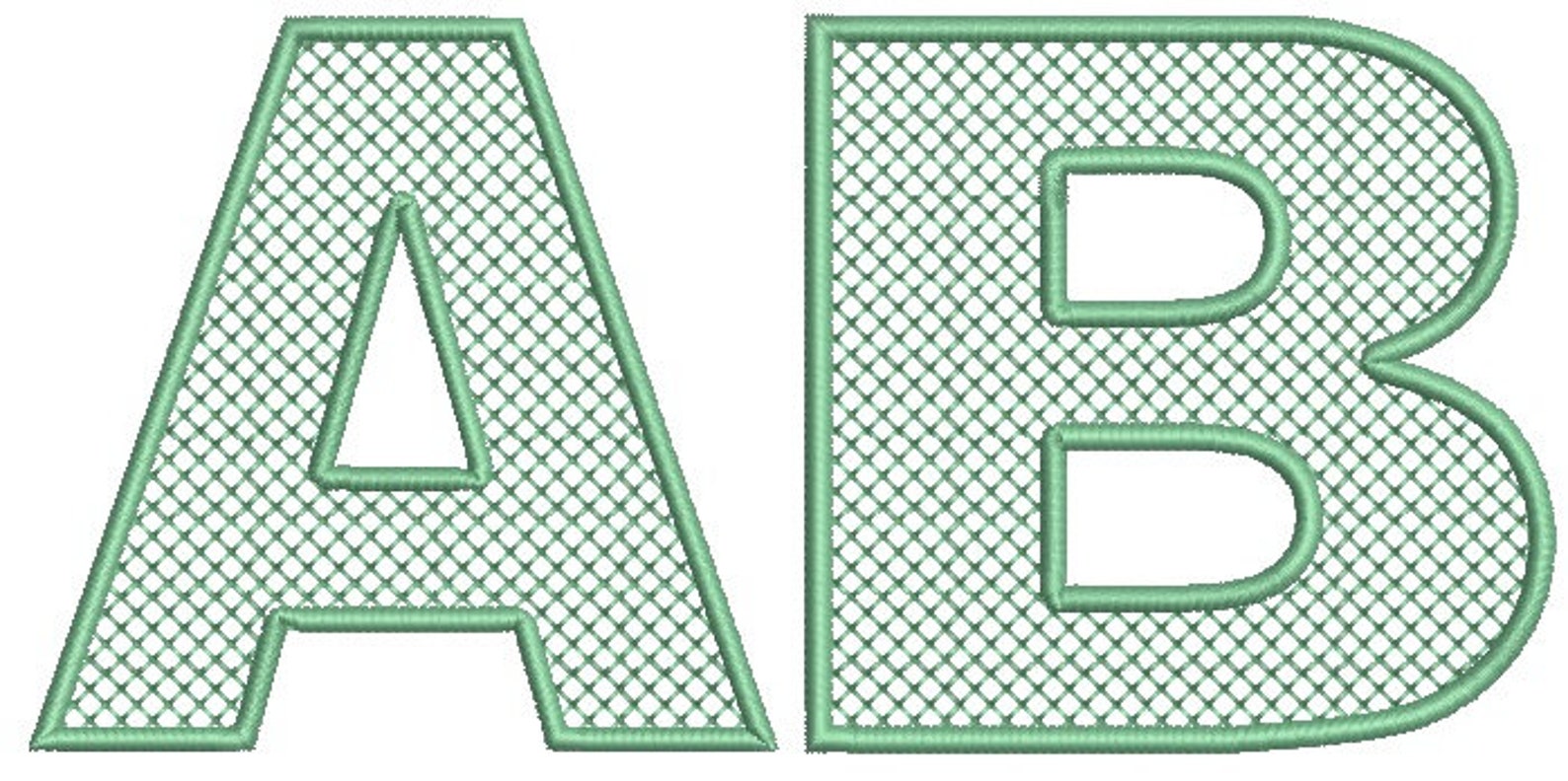 4 Inch Mesh Style Machine Embroidery Font Monogram Alphabet / - Etsy