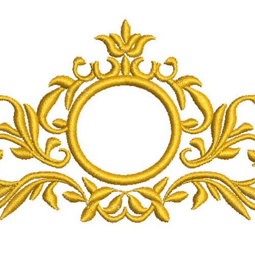 Vintage Royal Baroque Embroidery Design Frame Monogram Scroll - Etsy