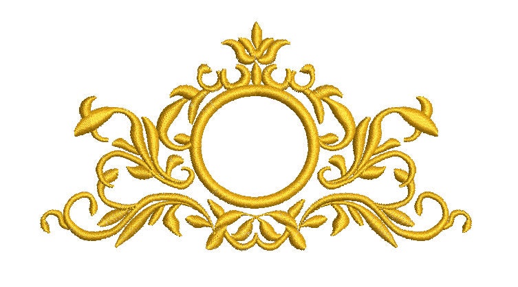 Monogram Frame Machine Embroidery Design - Etsy