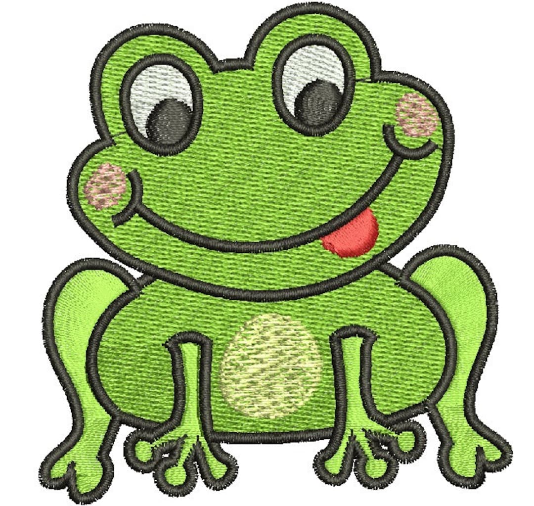 Frog Embroidery Machine Embroidery Design, Instant Download - Etsy